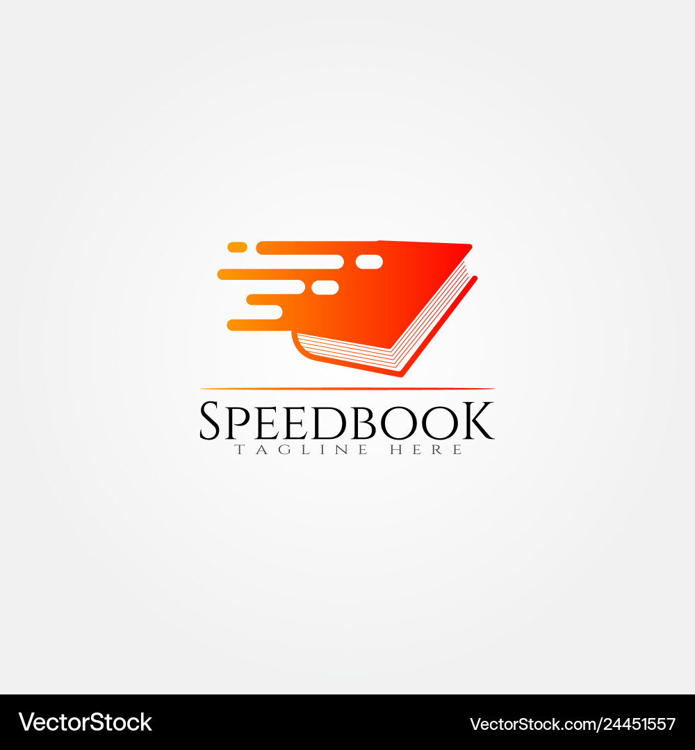 Book speed icon template creative logo design Vector Image
