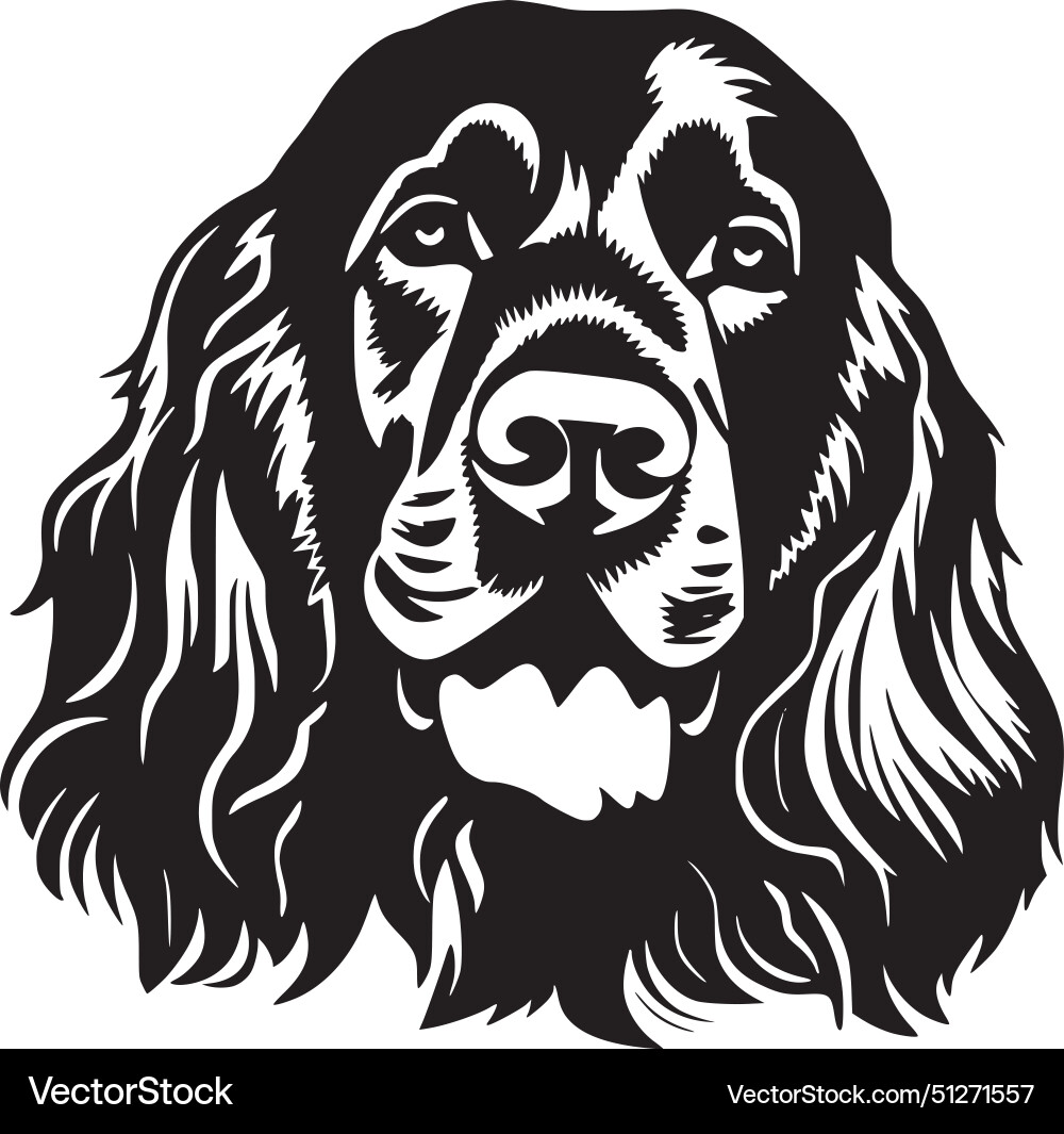 Cocker spaniel - minimalist and flat logo Vector Image