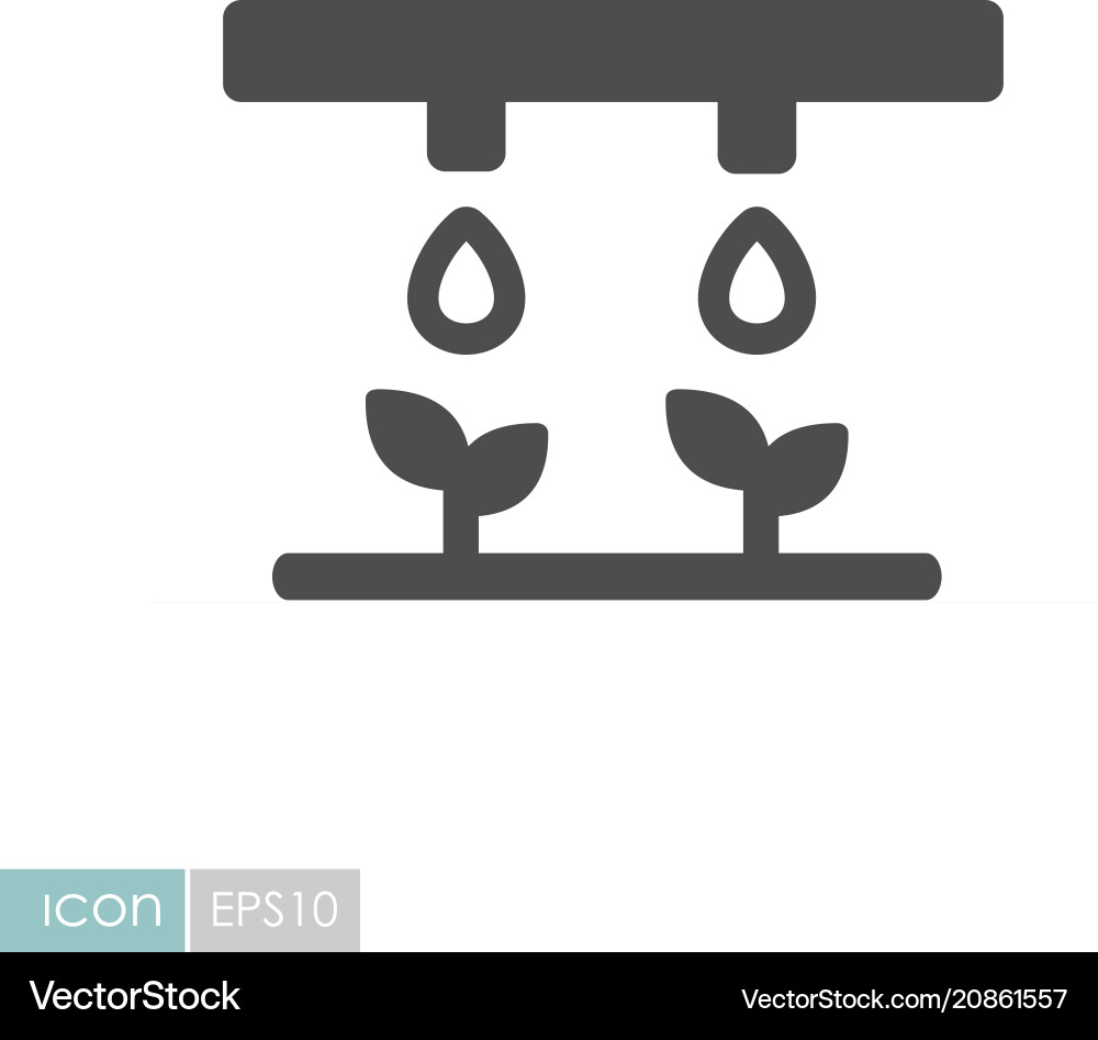Drip irrigation system icon Royalty Free Vector Image