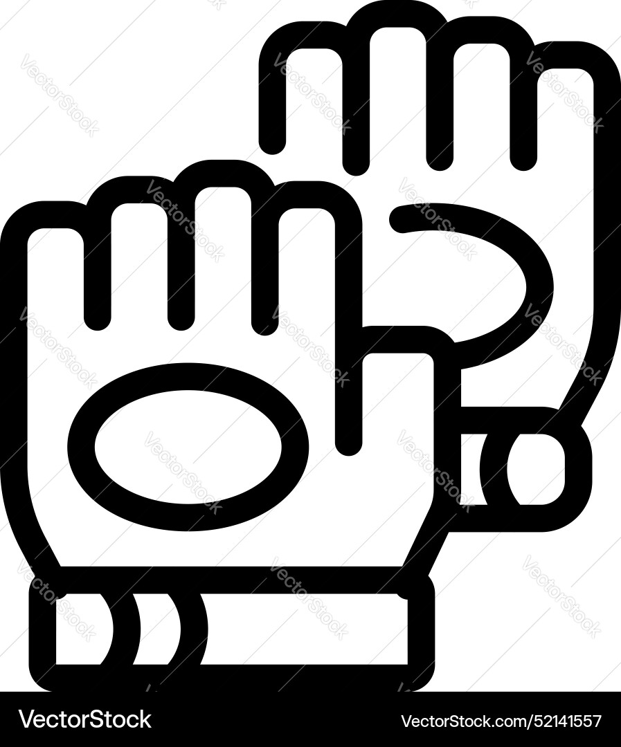 Goalkeeper gloves icon representing soccer Vector Image