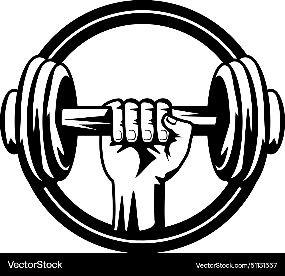 Gym emblem isolated Royalty Free Vector Image - VectorStock