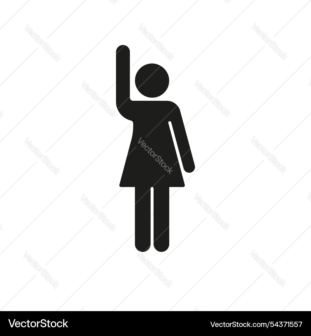 Human figure with raised arm in greeting gesture – Royalty-Free Vector ...