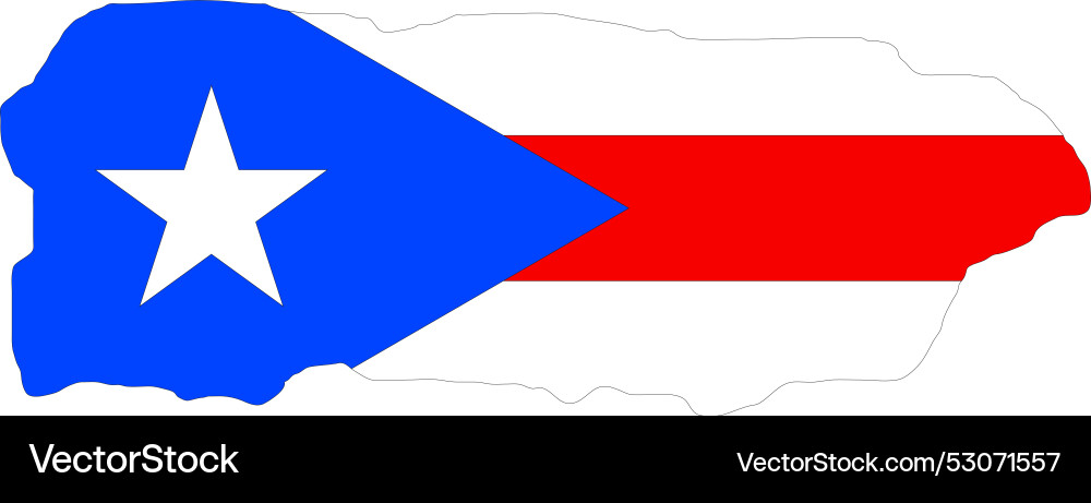 Puerto rico flag in map Royalty Free Vector Image
