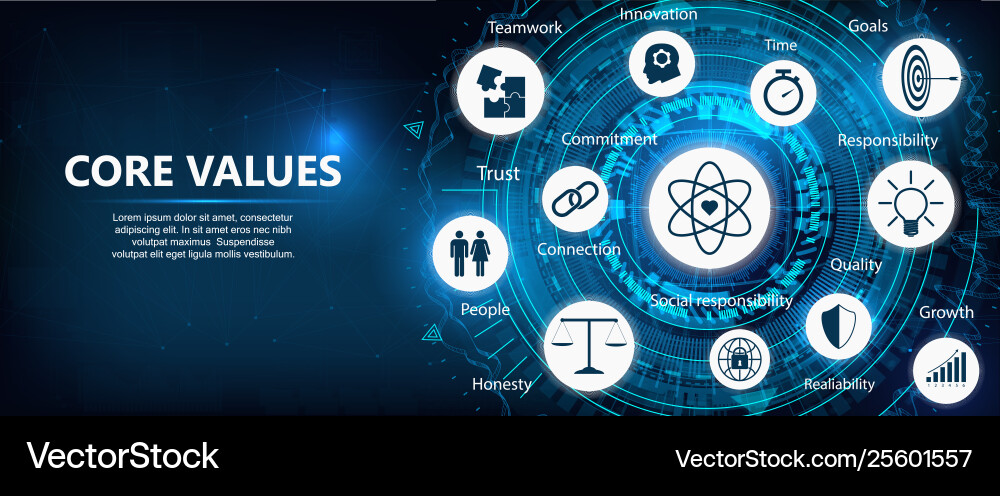 Values & Principles Concept Royalty Free Vector Image