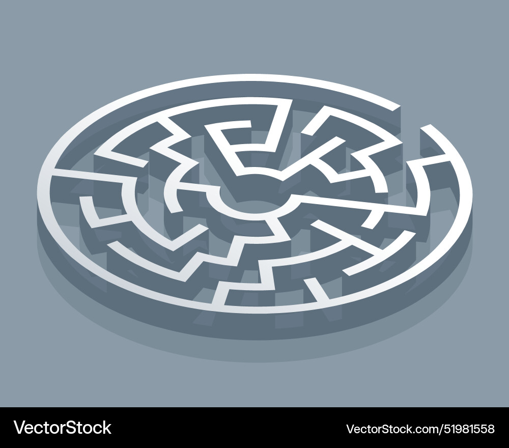 3d circular maze puzzle pattern background get Vector Image 3d circular maze puzzle pattern background get Vector Image