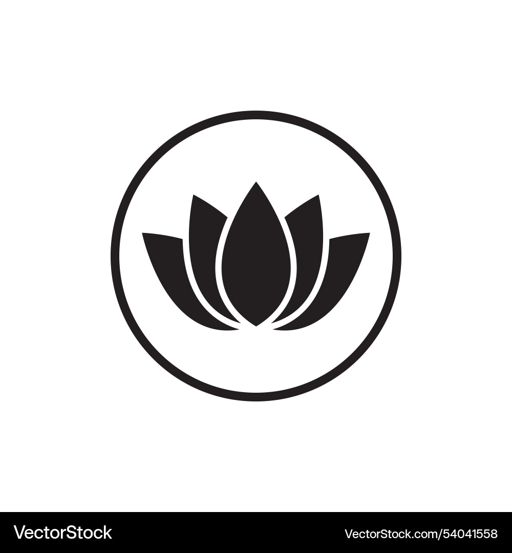 Beauty lotus icon Royalty Free Vector Image - VectorStock