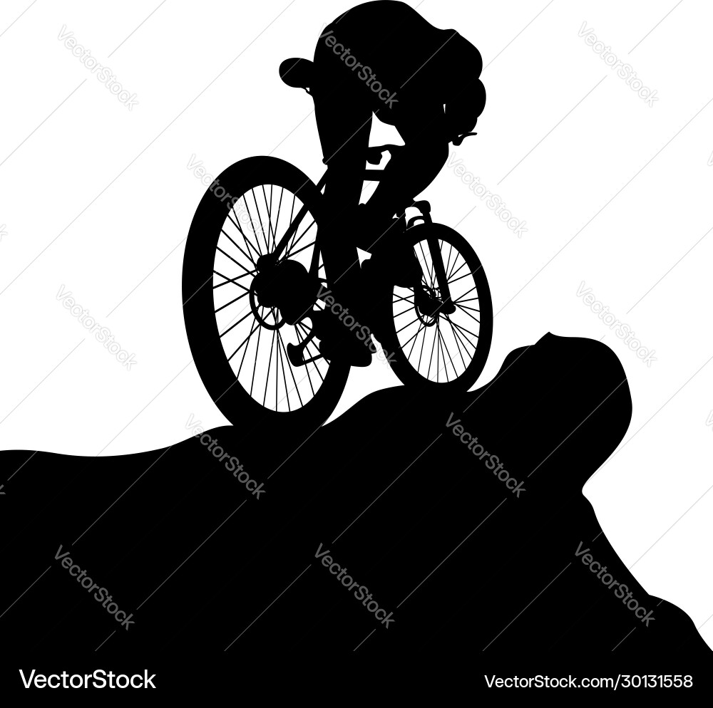 Cyclist on bicycle 01 Royalty Free Vector Image