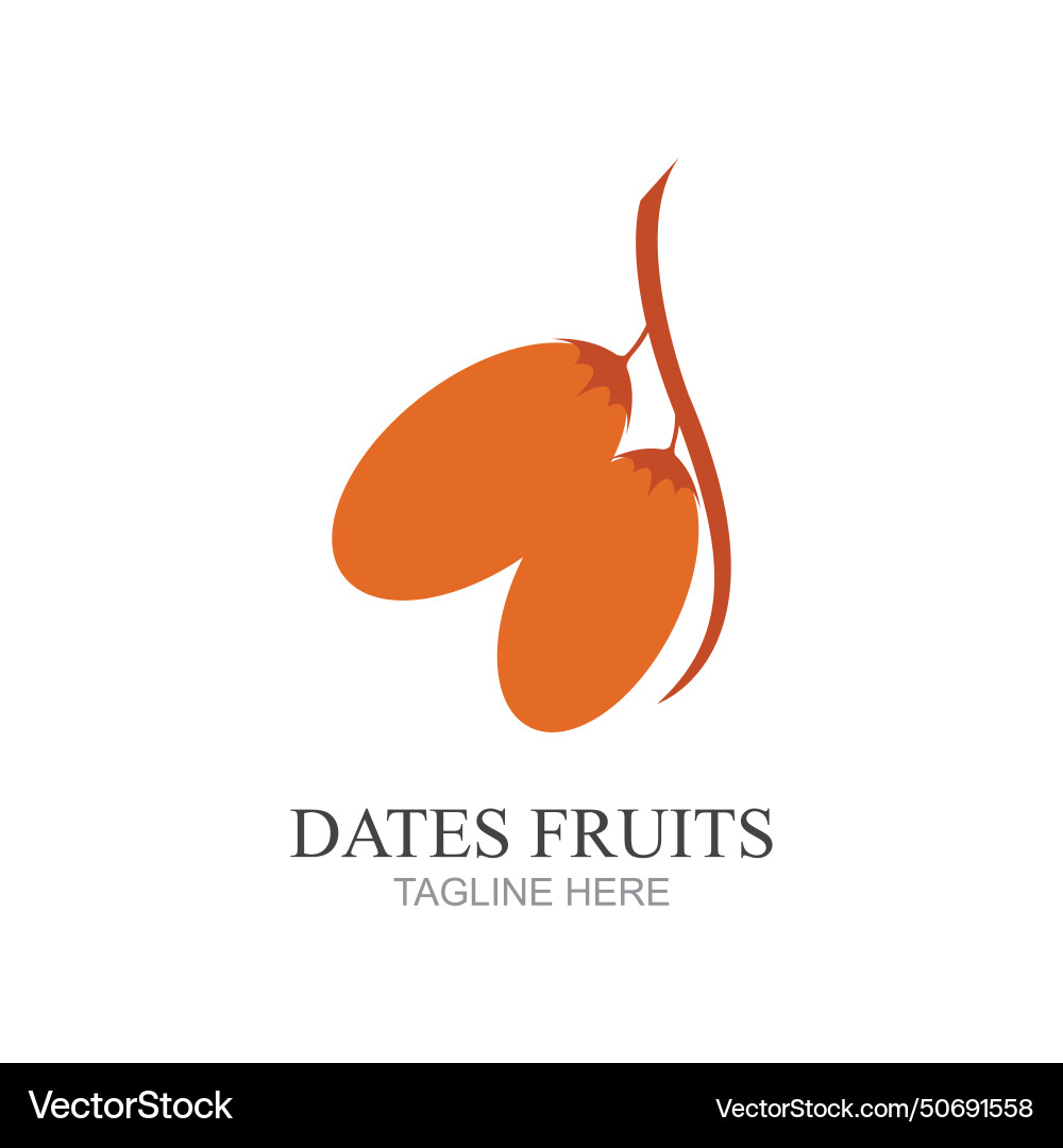 Dates fruits logo design Royalty Free Vector Image