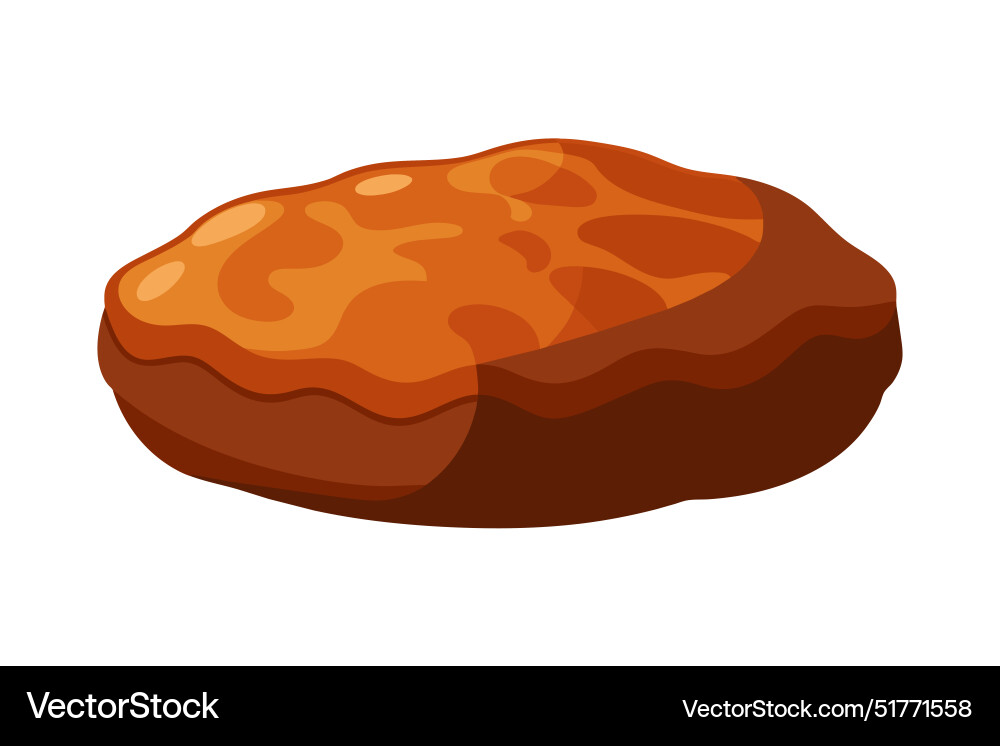 Jaggery food isolated flat on white background Vector Image