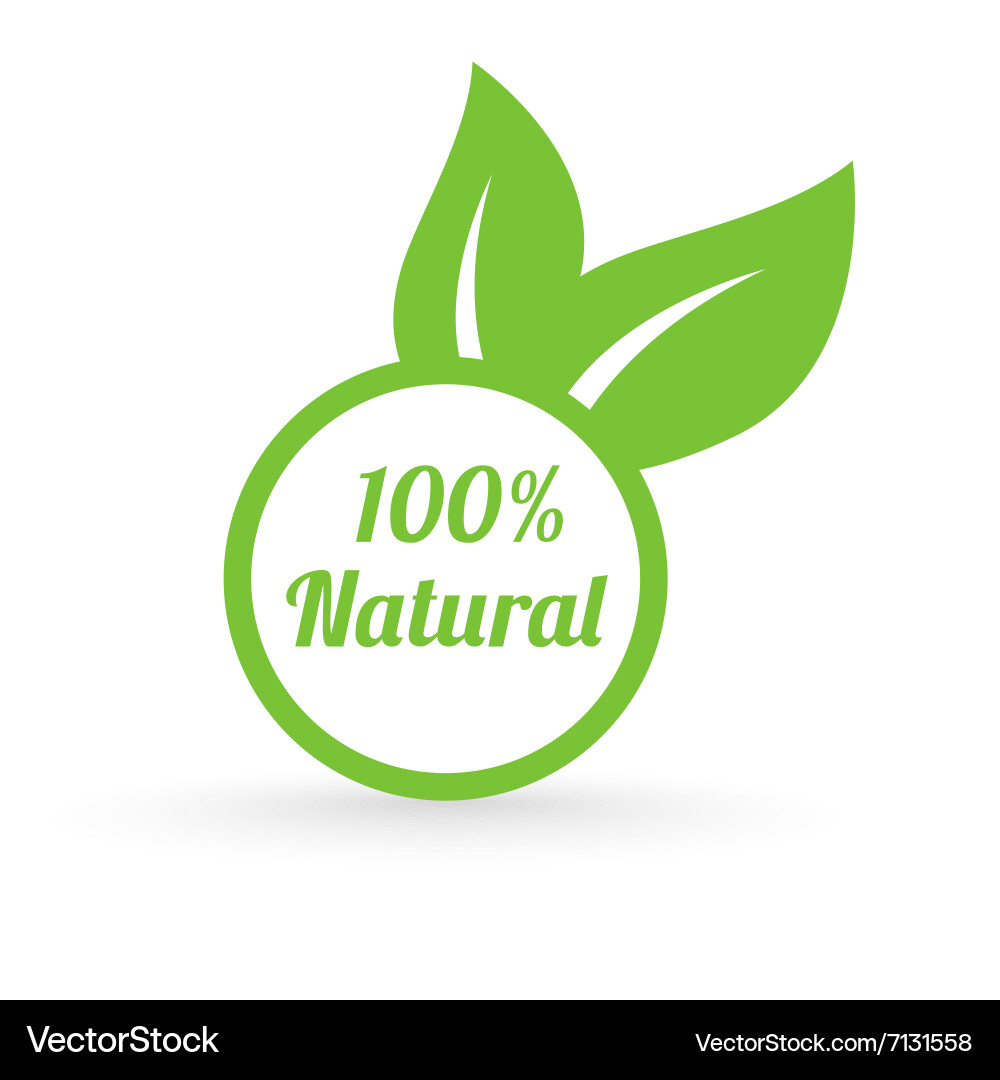 Natural label Royalty Free Vector Image - VectorStock