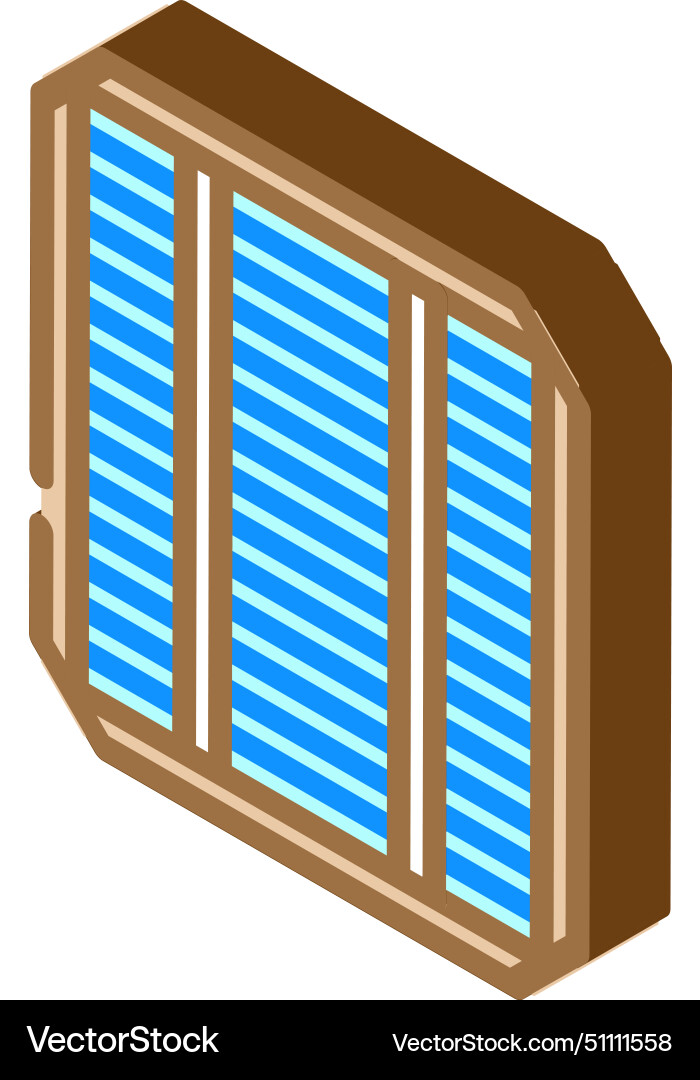 Photovoltaic cells solar panel isometric icon Vector Image