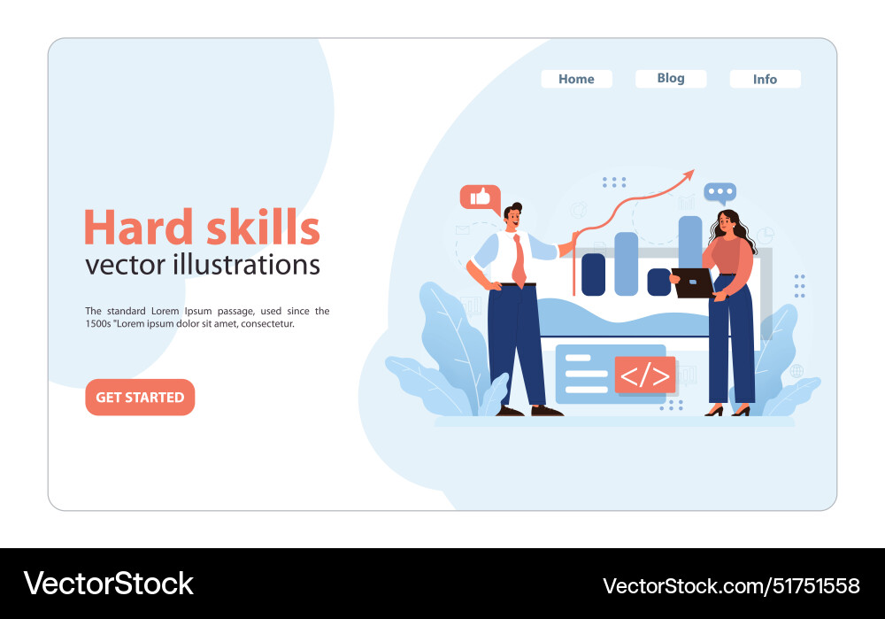 Professionals enhancing career prospects through Vector Image