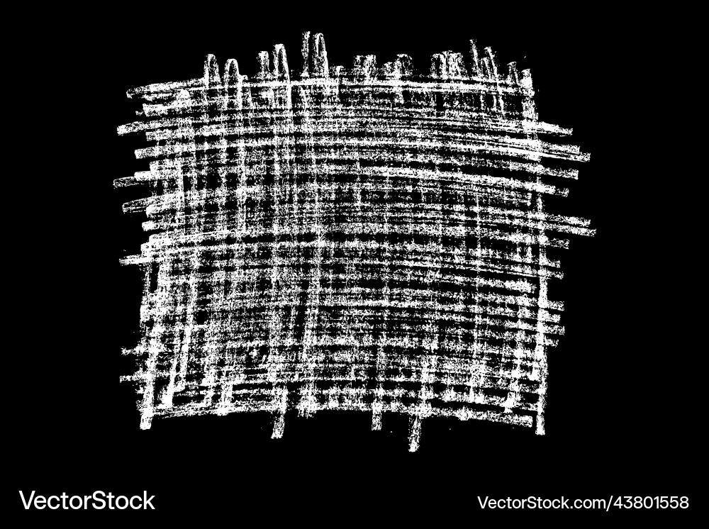 Scribble hand drawn stain in chalk Royalty Free Vector Image