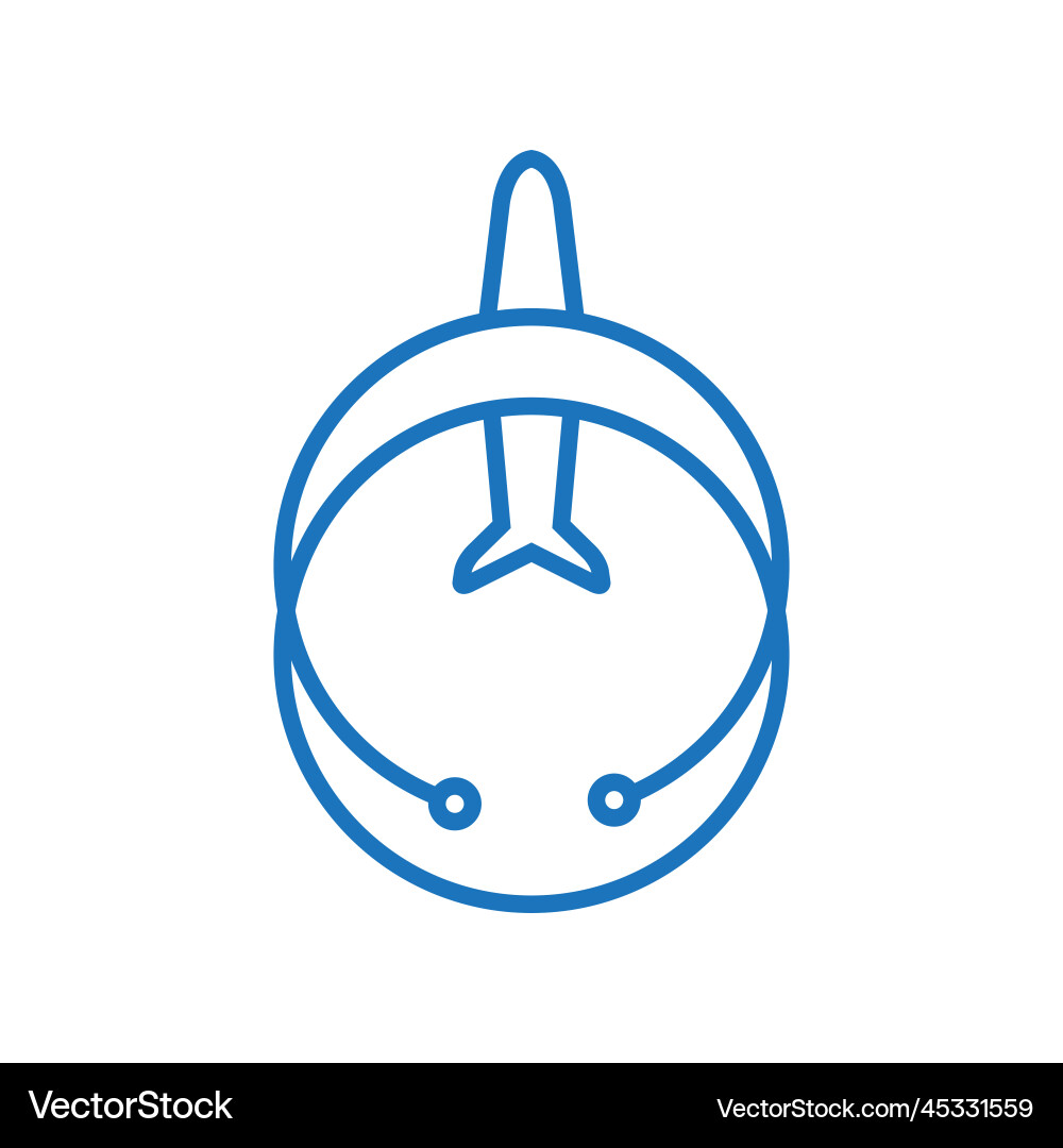 Airplane wings tech icon logo Royalty Free Vector Image