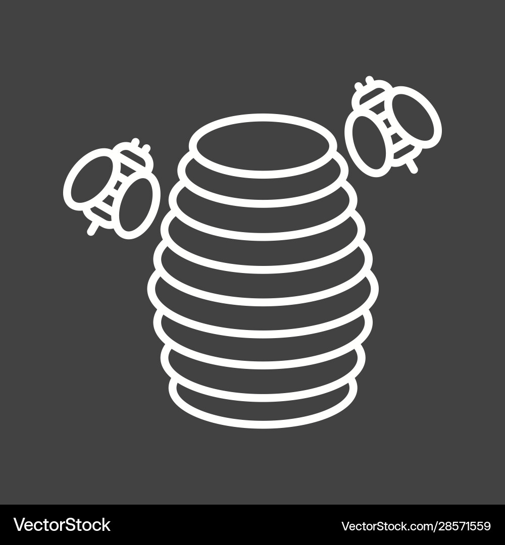 Beautiful hive line icon Royalty Free Vector Image