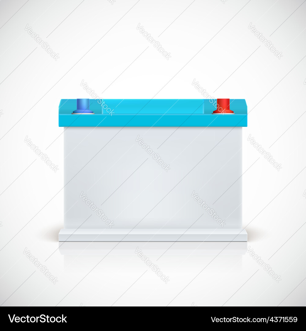 Car battery front view Royalty Free Vector Image