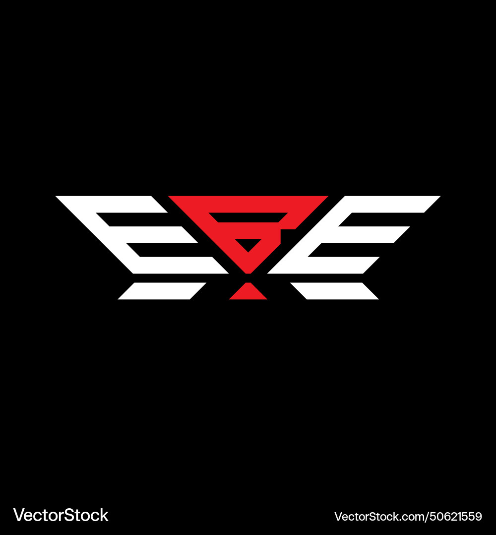 Ebe letter logo design simple and modern Vector Image