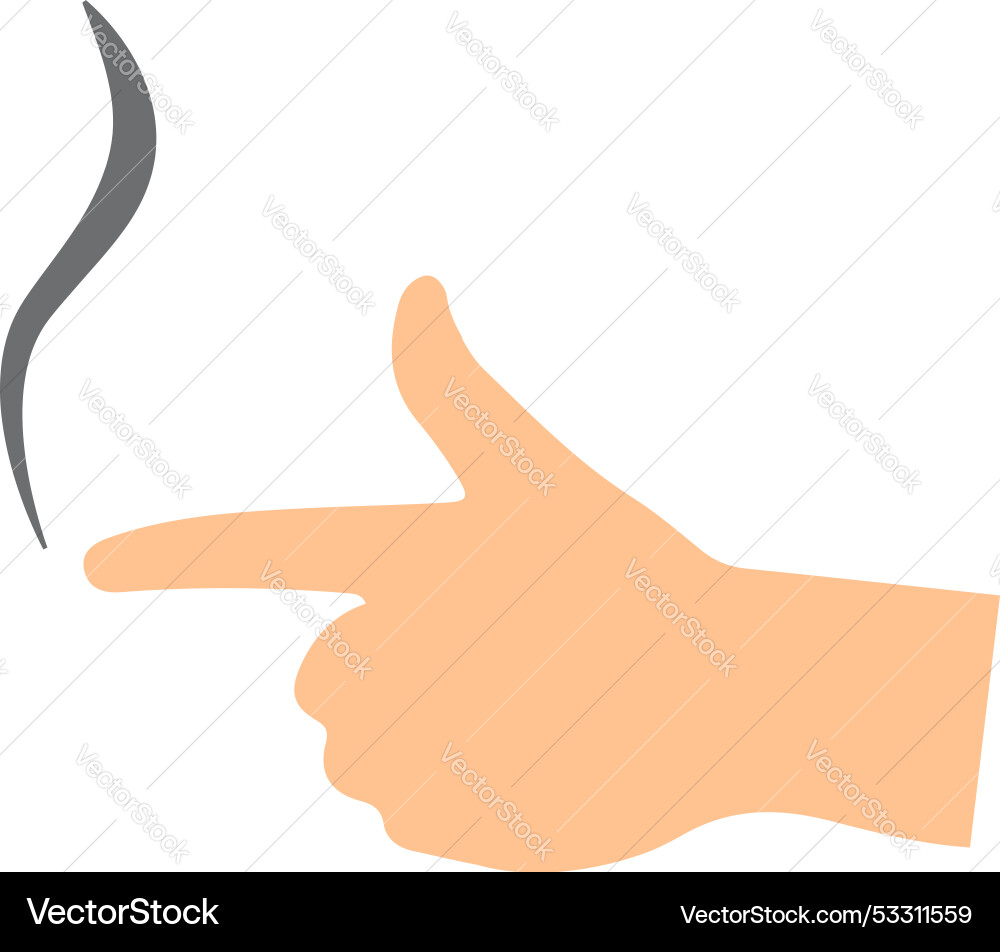 Finger gun Royalty Free Vector Image - VectorStock