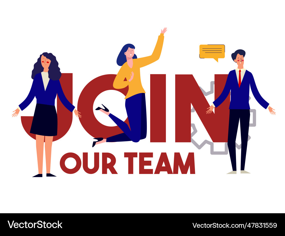 Join our team hiring opportunity human resources Vector Image