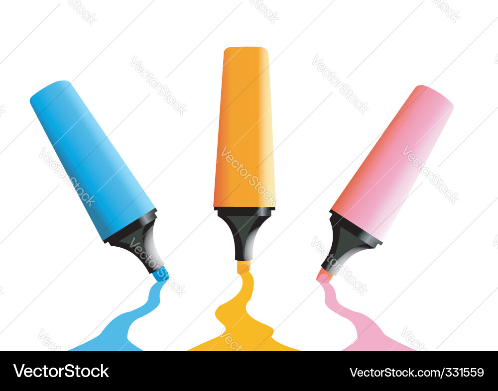 Markers Royalty Free Vector Image - VectorStock