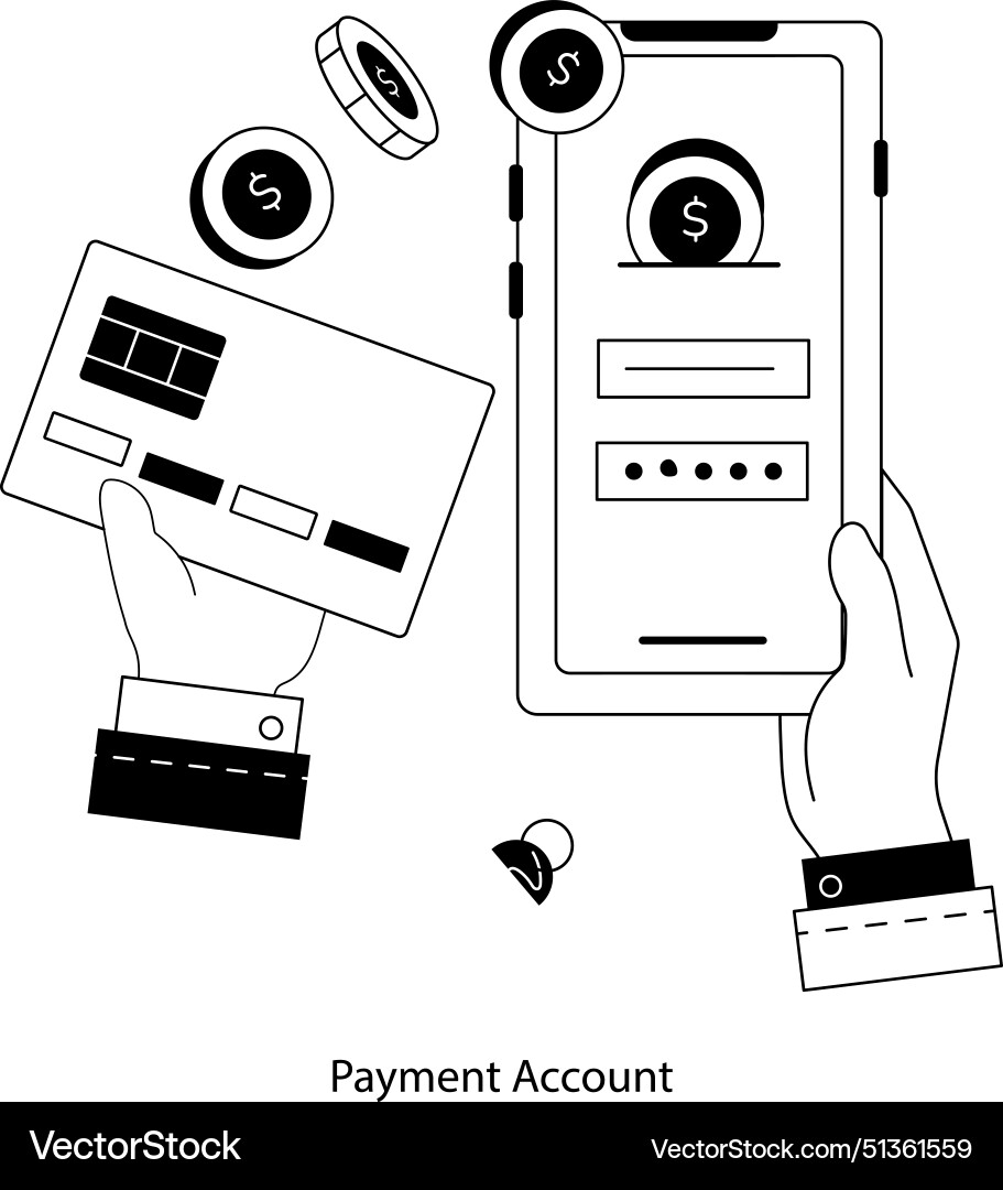 Payment account Royalty Free Vector Image - VectorStock