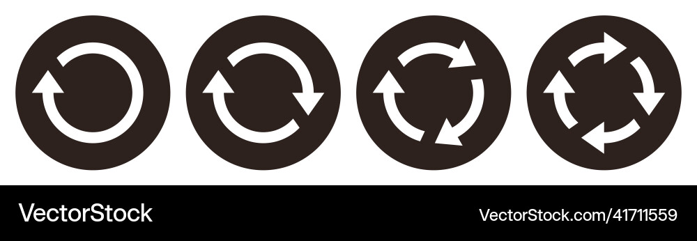 Repeat sign reload icon refresh loading reset Vector Image