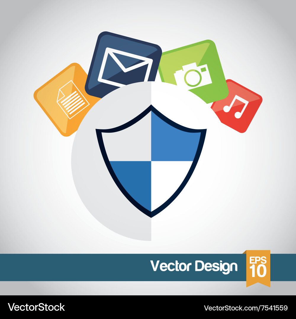 Security system design Royalty Free Vector Image