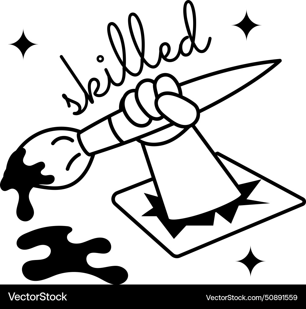 Skilled artist Royalty Free Vector Image - VectorStock