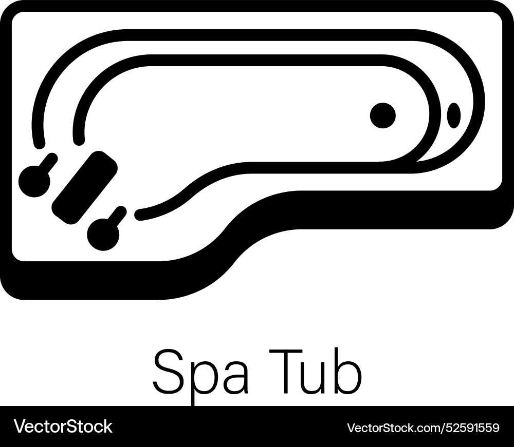Spa tub Royalty Free Vector Image - VectorStock