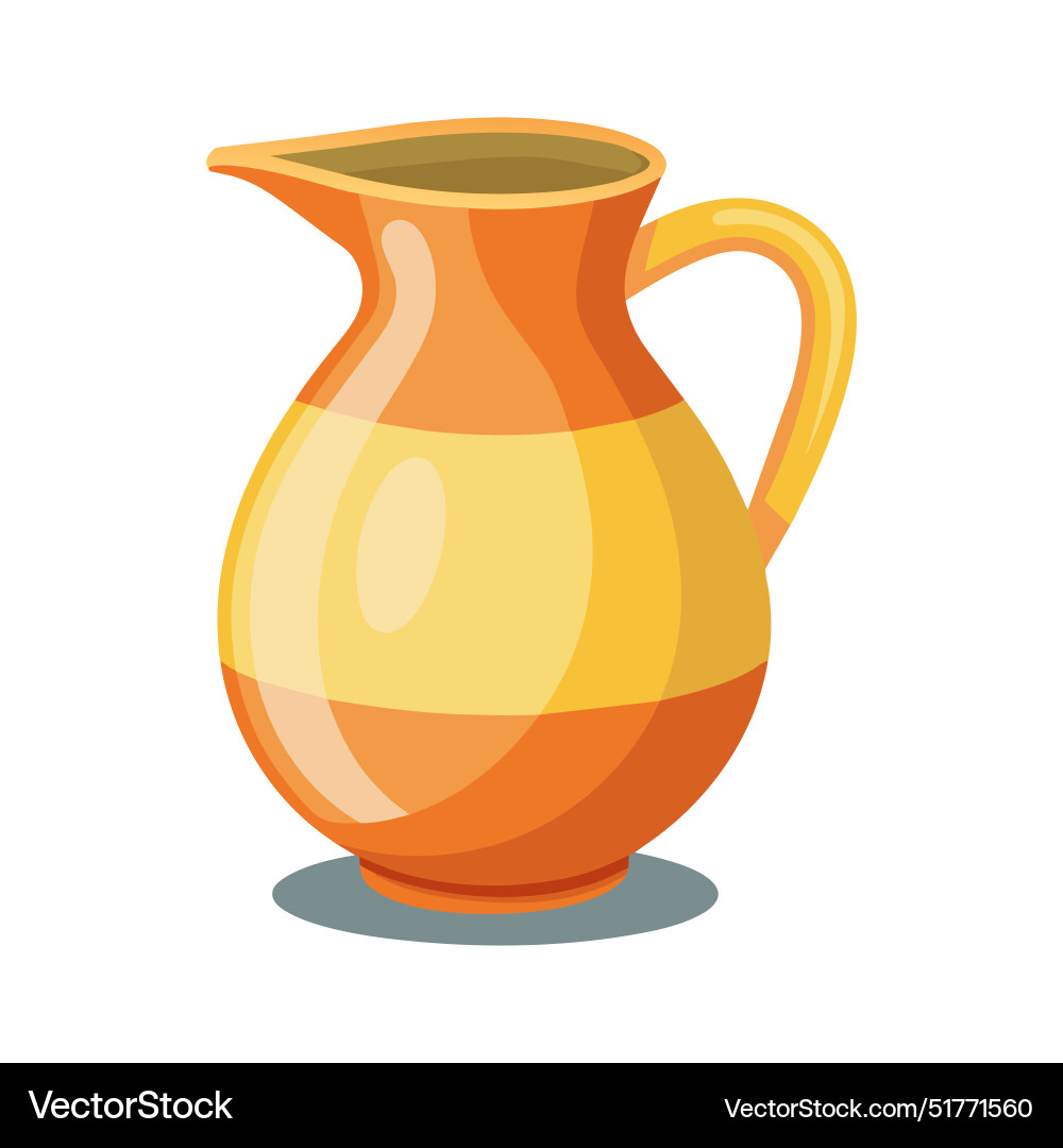 Jug household element flat on white background Vector Image
