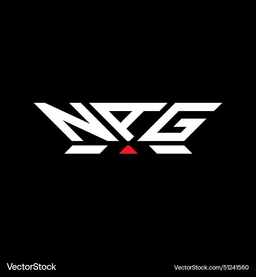 Nag letter logo design simple and modern Vector Image