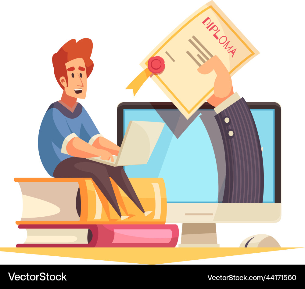 Online courses concept Royalty Free Vector Image