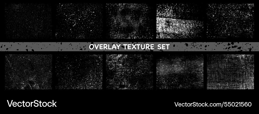 Overlays stamp texture with effect grunge damage Vector Image