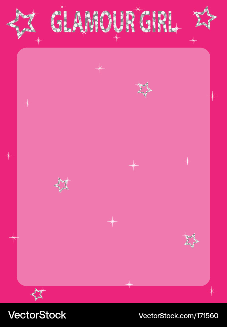 Pink sparkle frame Royalty Free Vector Image - VectorStock