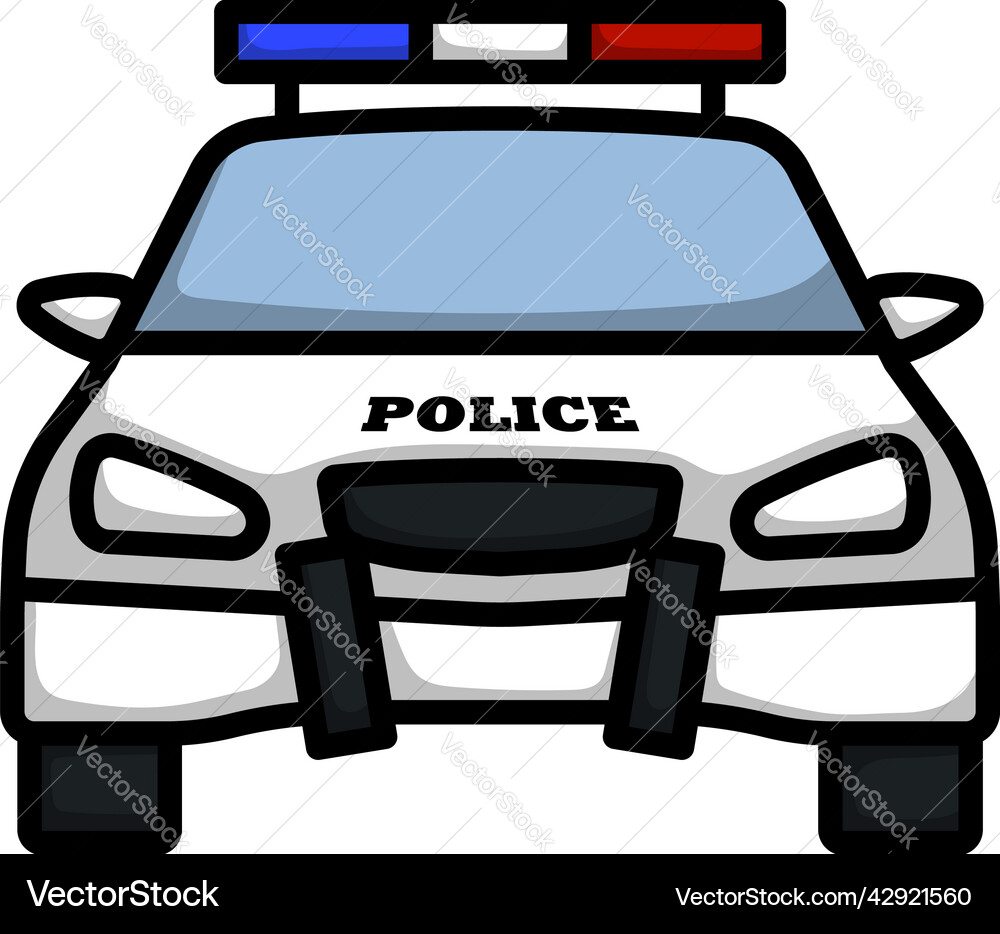 Polizeiwagen Icon Lizenzfreies Vektorbild - VectorStock