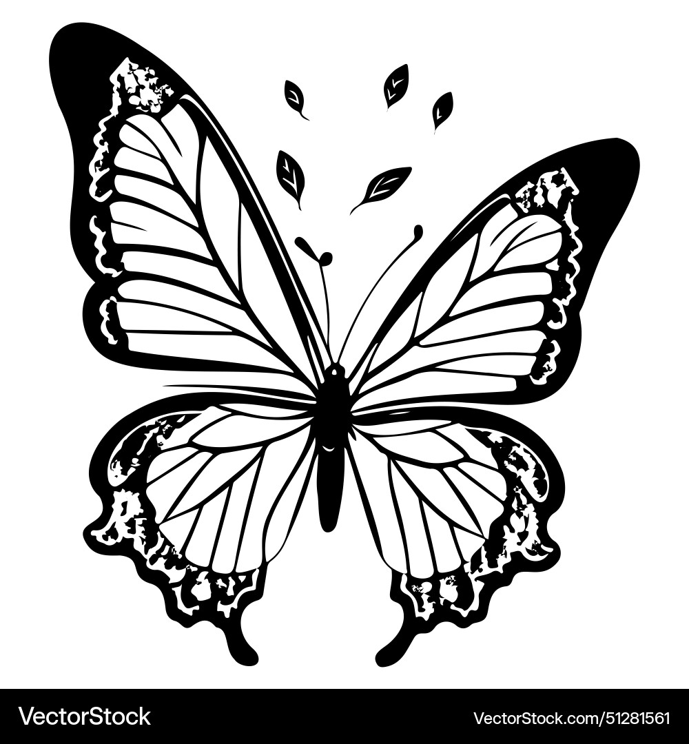 Animal butterfly sketch Royalty Free Vector Image