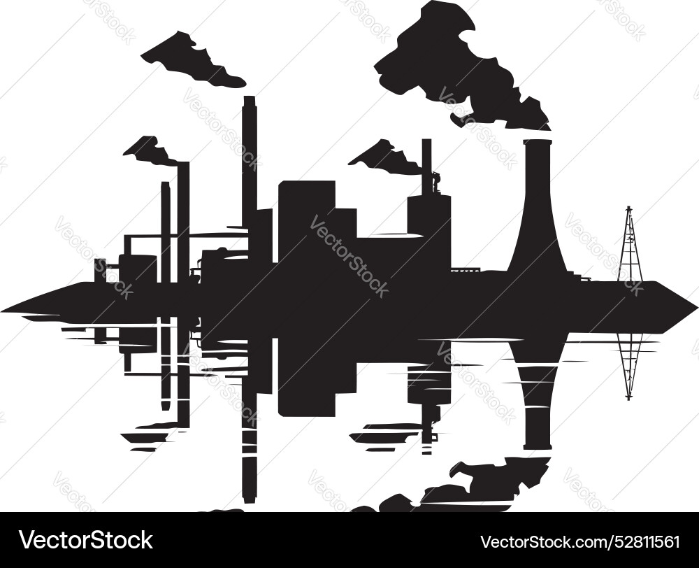 Aquasmog pollution symbol riverchoke water Vector Image