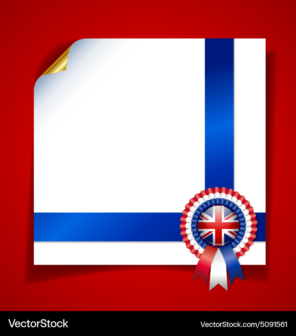 British document template Royalty Free Vector Image