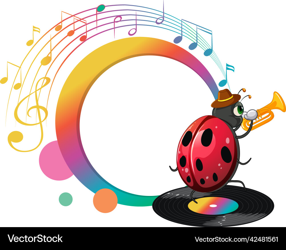 Cartoon Ladybug Singer Royalty Free Vector Image