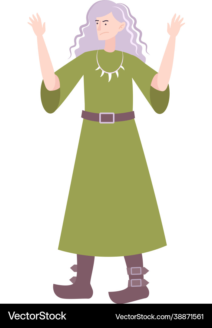 Flat witch Royalty Free Vector Image - VectorStock