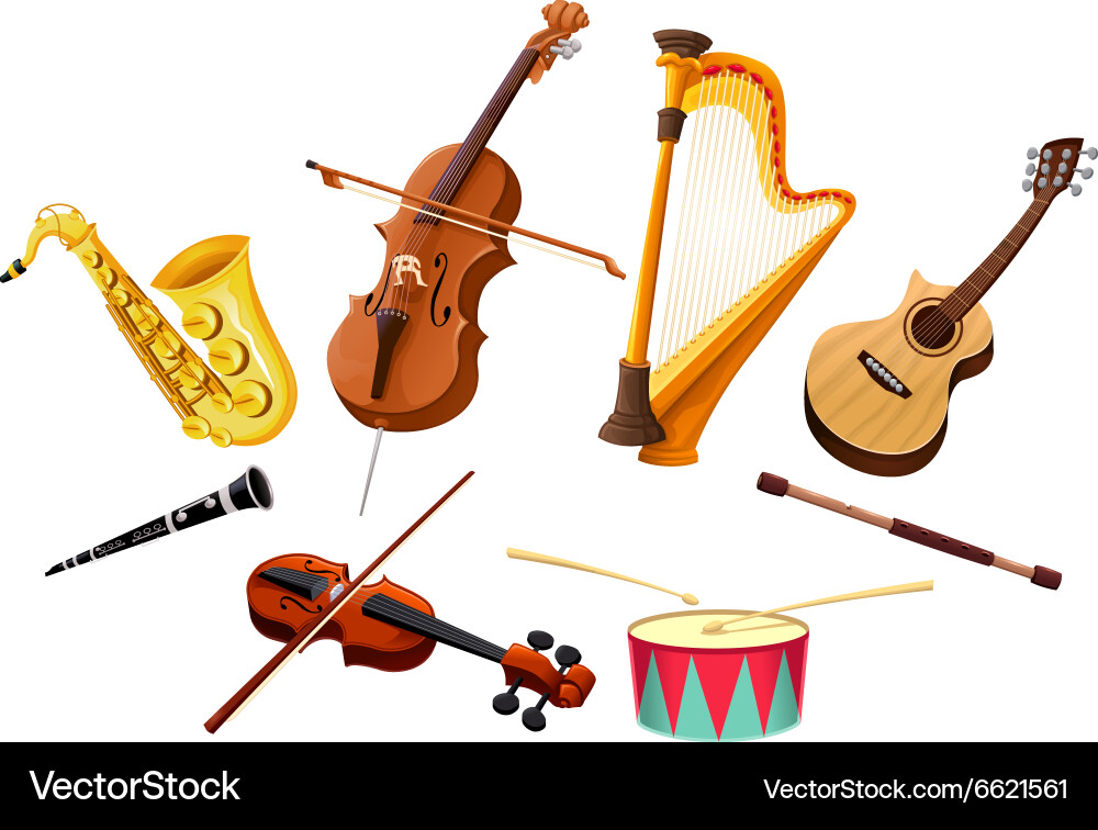 Musical instruments Royalty Free Vector Image - VectorStock