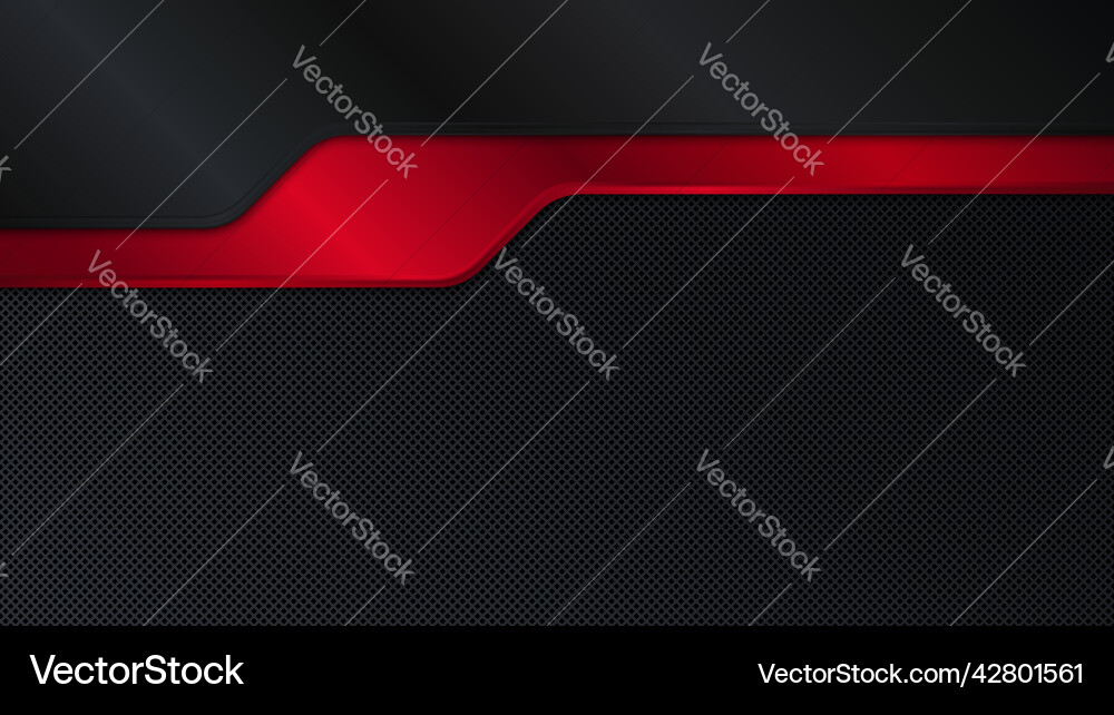 Red and black metal background Royalty Free Vector Image