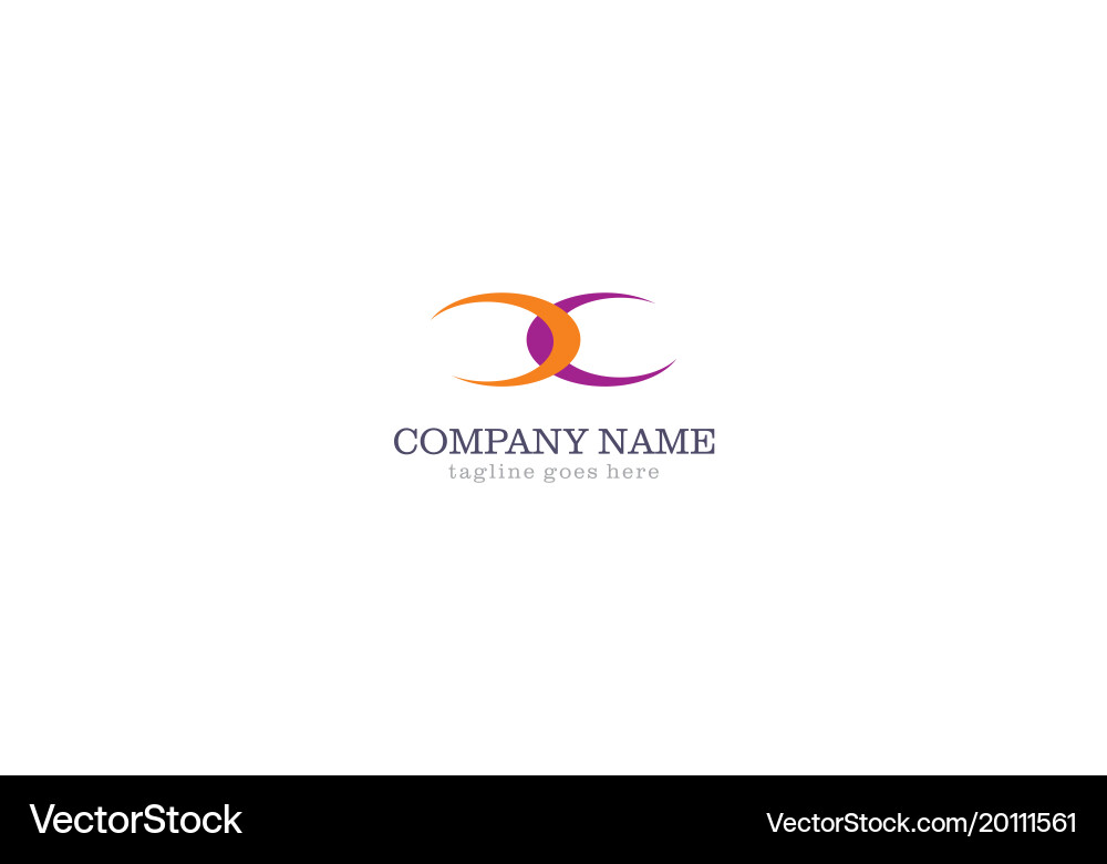 Shape curve company logo Royalty Free Vector Image