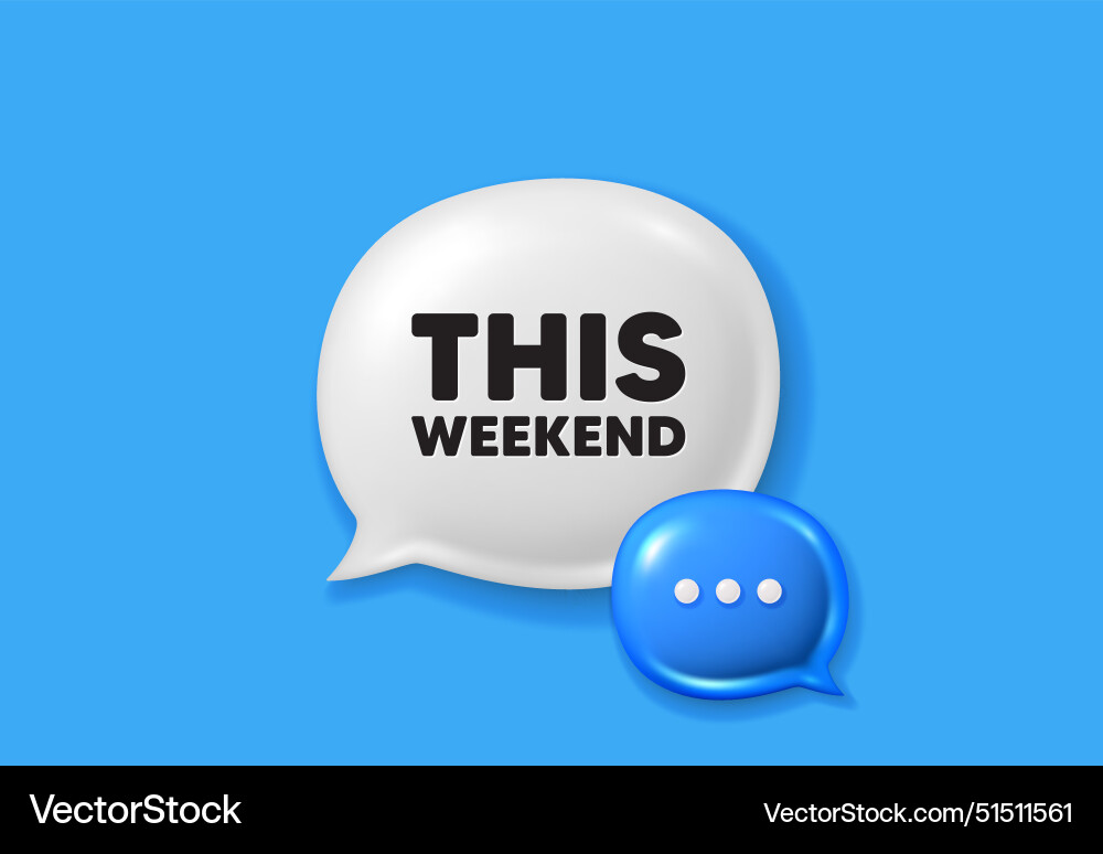 This weekend symbol special offer sign text box Vector Image