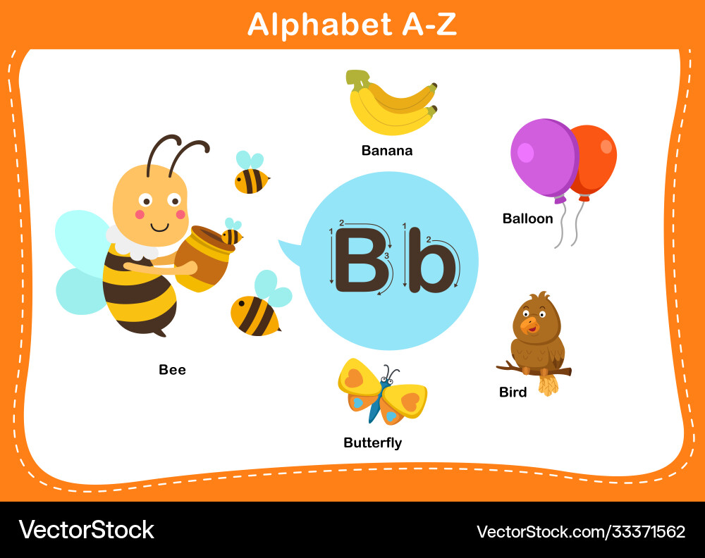 Alphabet letter b Royalty Free Vector Image - VectorStock