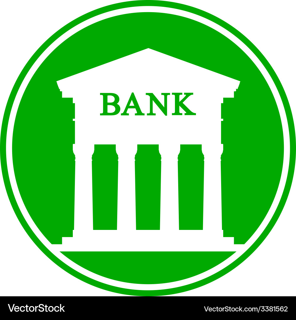 Bank button Royalty Free Vector Image - VectorStock