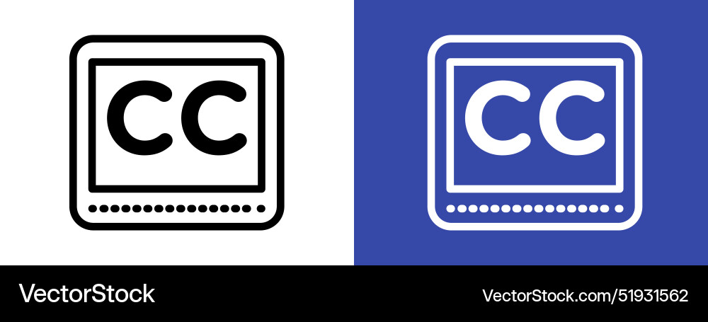 Closed caption icon emphasizing accessible media Vector Image