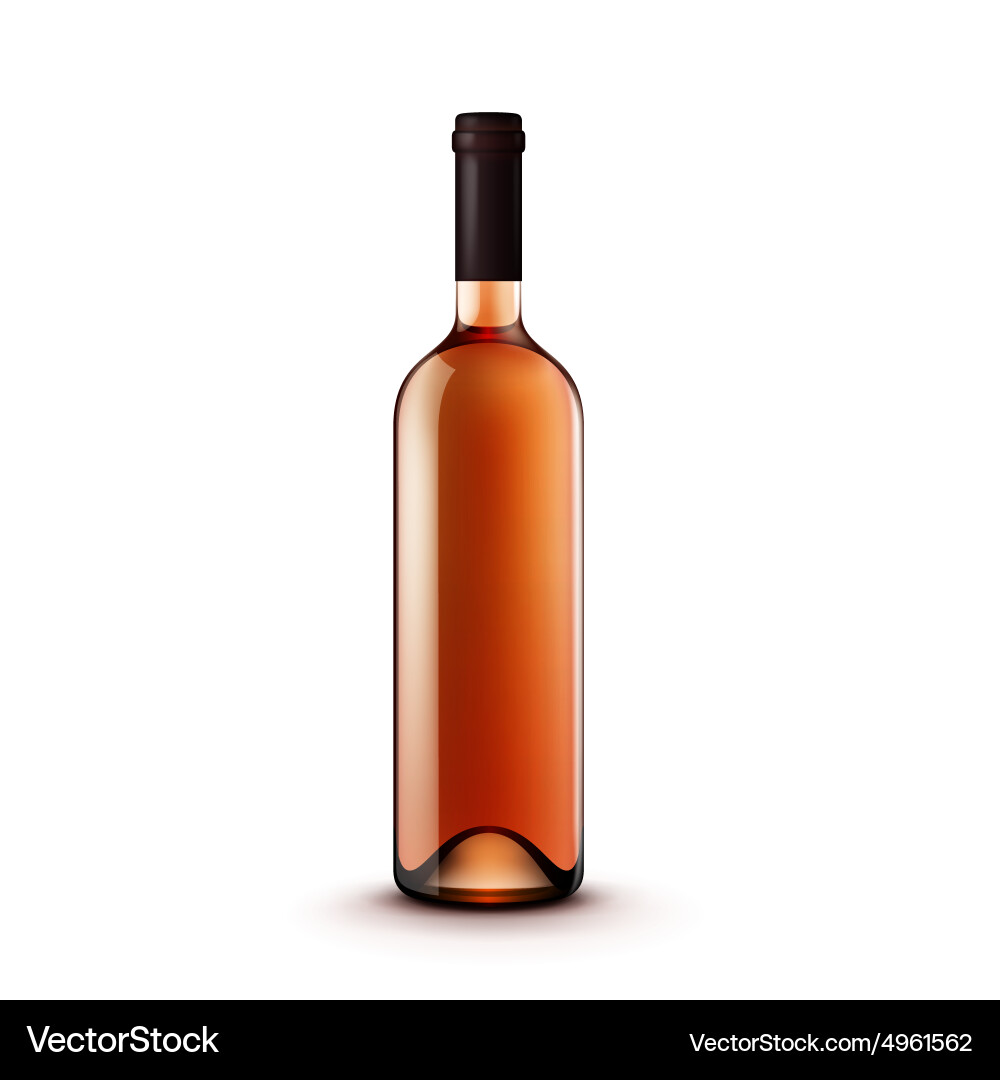 Glass wine bottle Royalty Free Vector Image - VectorStock