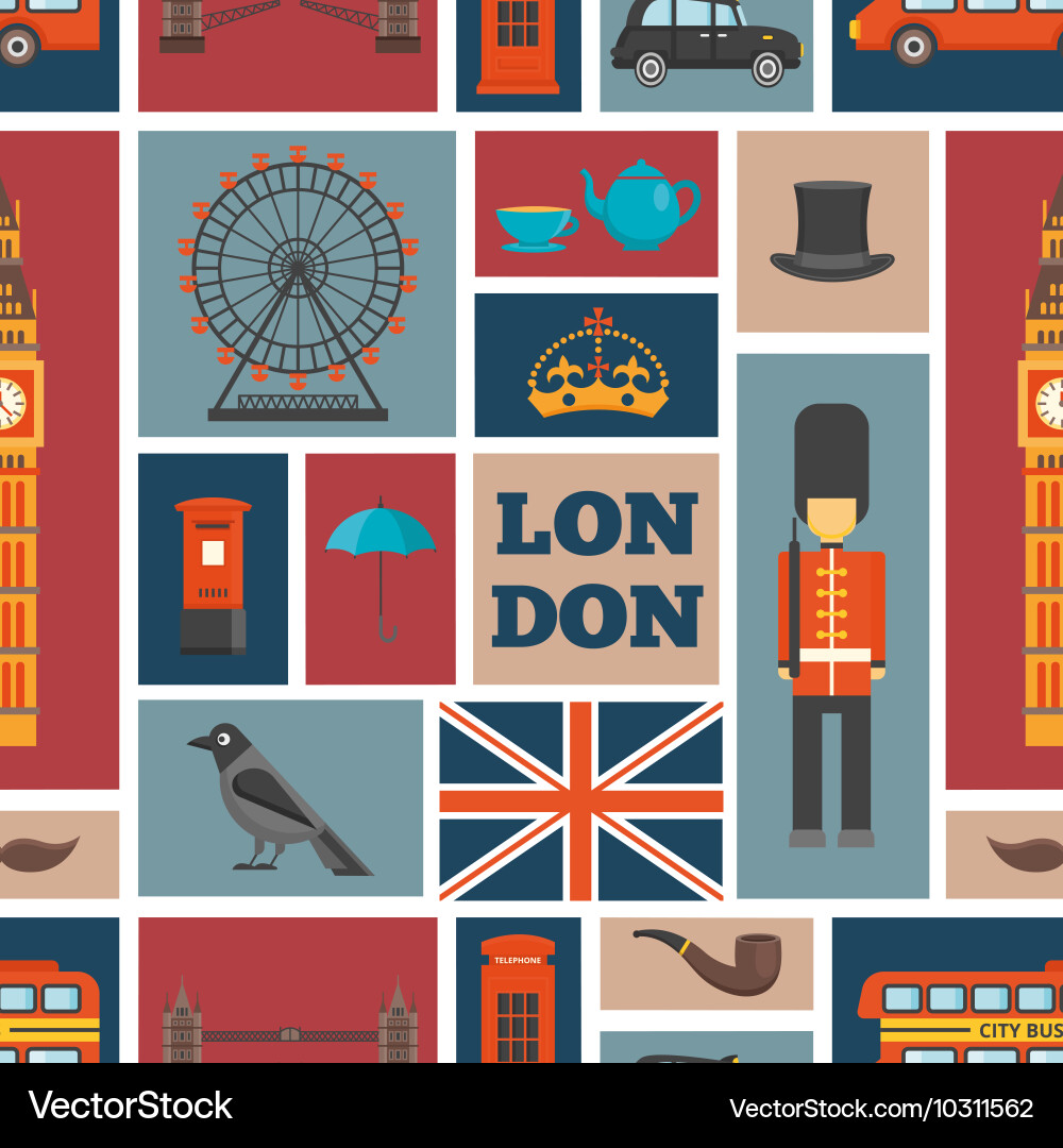 London seamless pattern Royalty Free Vector Image
