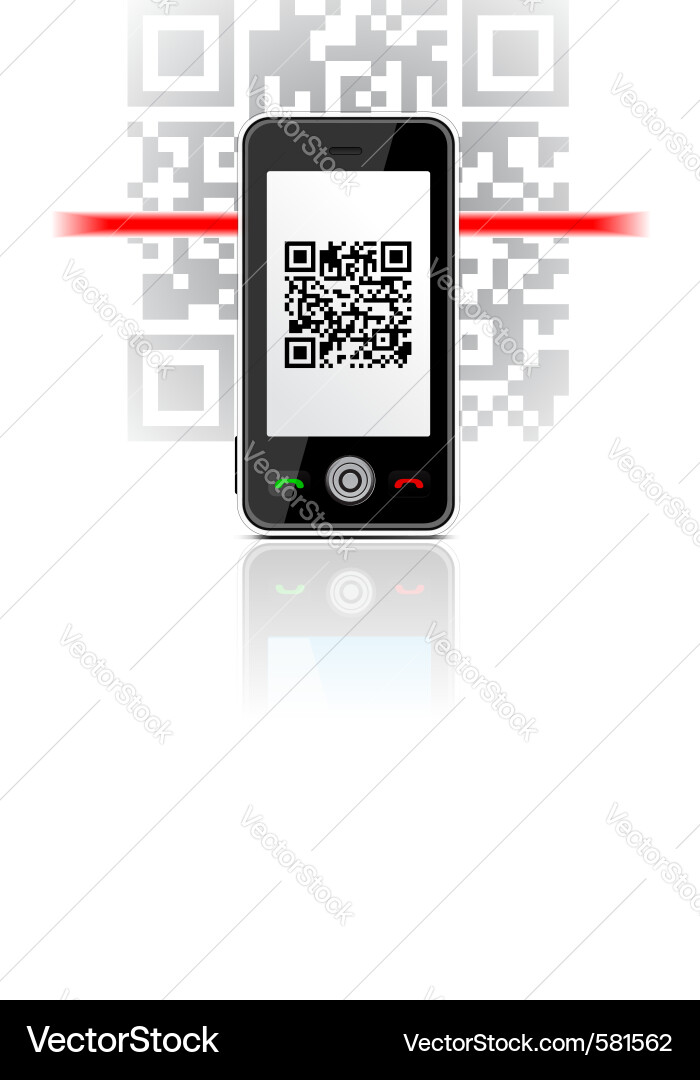 Qr code phone Royalty Free Vector Image - VectorStock